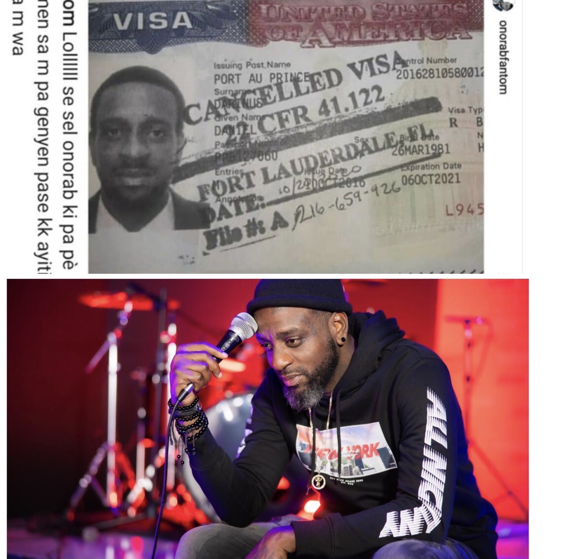 Annulation du visa américain du rappeur Fantom ! - Haiti24