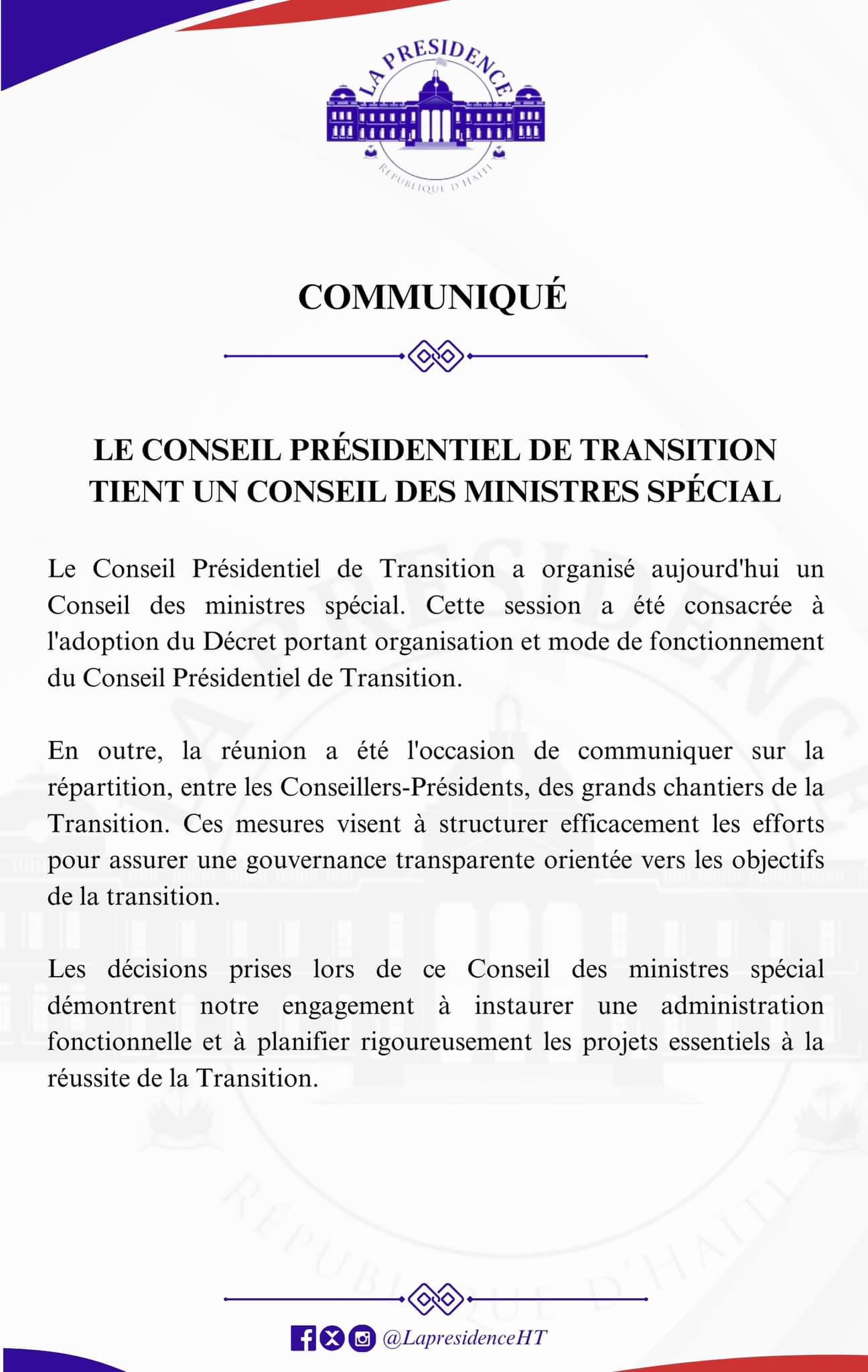Le projet de décret portant création, fonctionnement et organisation du ...
